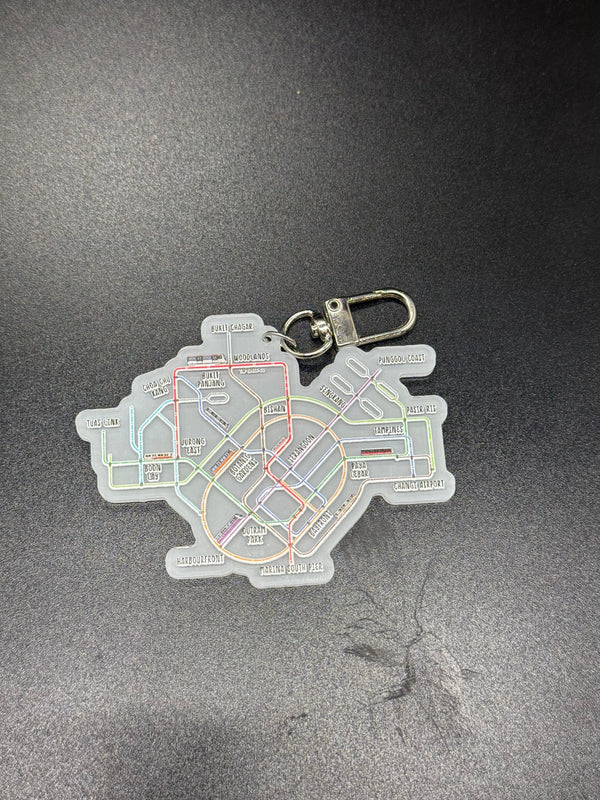 MRT Map MRT Icons Keychain | Tap Space Singapore
