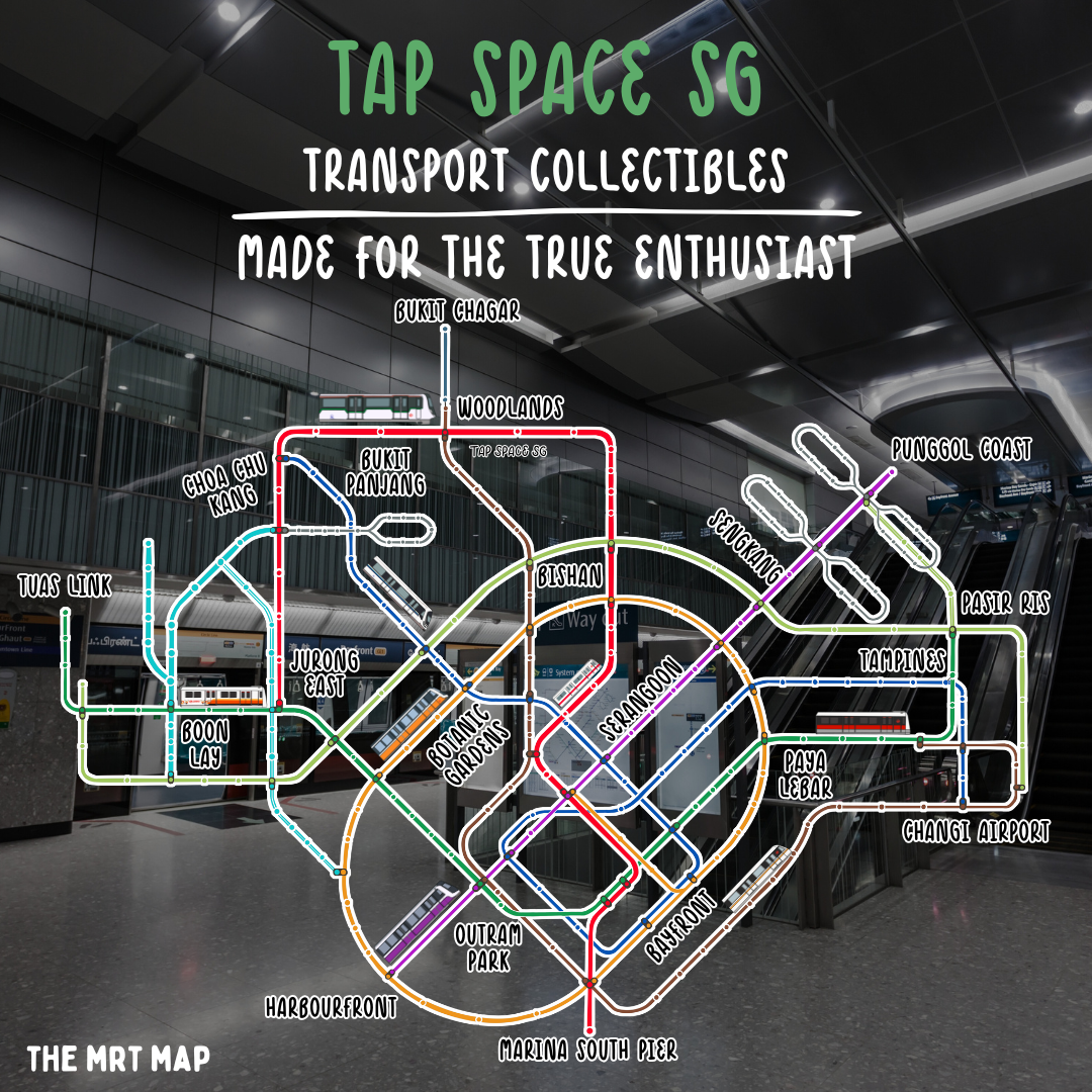 MRT Map MRT Icons Keychain | Tap Space Singapore